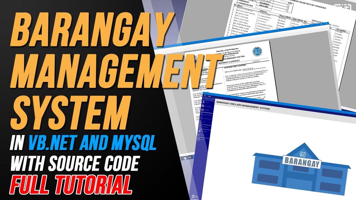 BARANGAY MANAGEMENT SYSTEM IN VB.NET WITH CRYSTAL REPORT | COMPLETE ...
