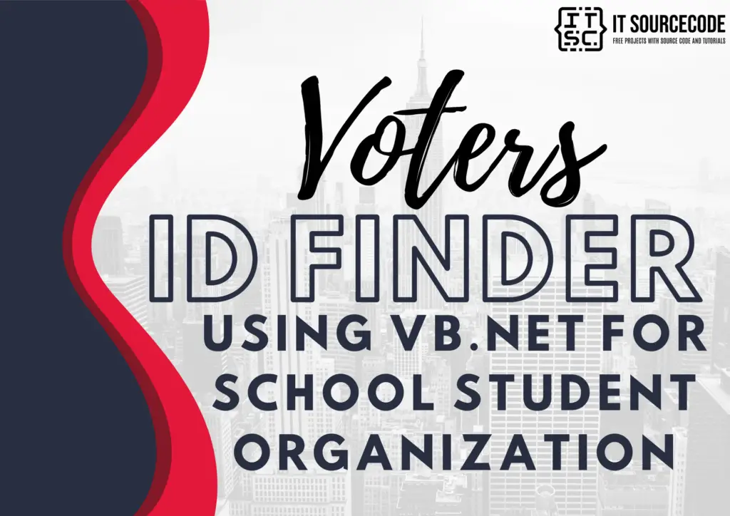 Voters ID Finder Using VB.net For School Student Organization
