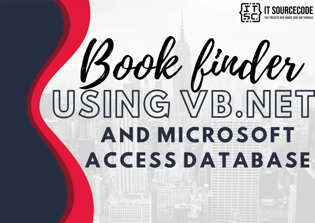 Book finder Using VB.net and Microsoft Access Database - 2022