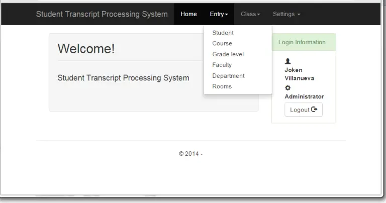 Student Transcript Processing System In PHP - FREE