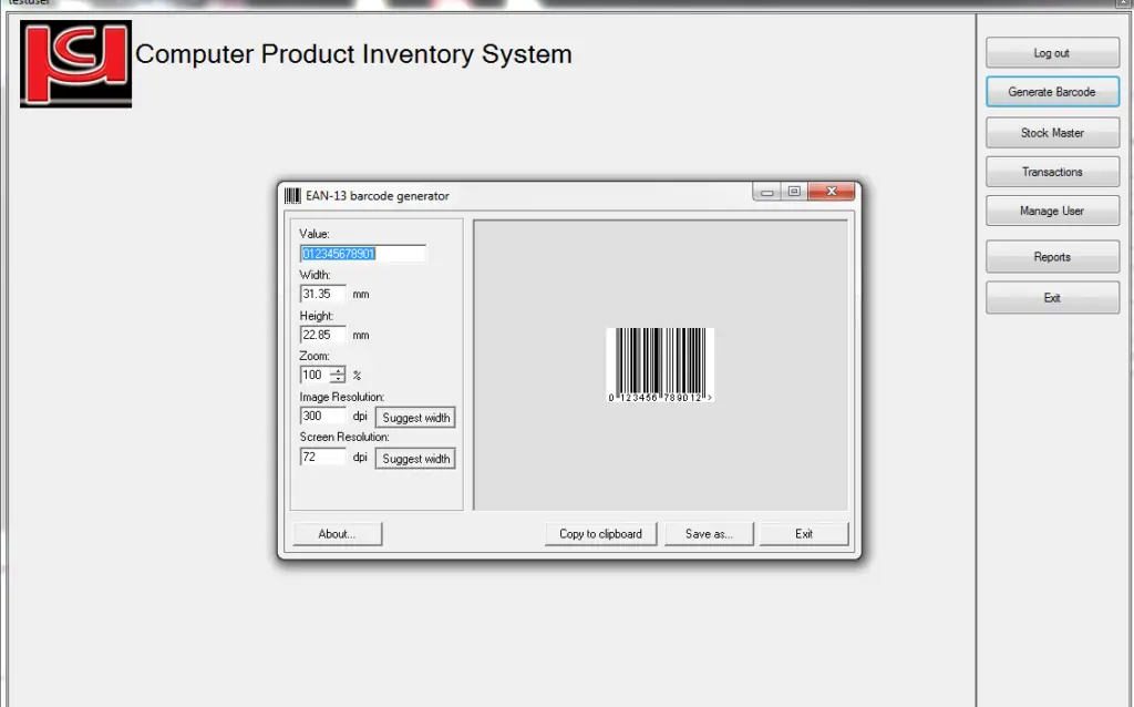 Computer Product Inventory System with Barcode Technology in Vb.net