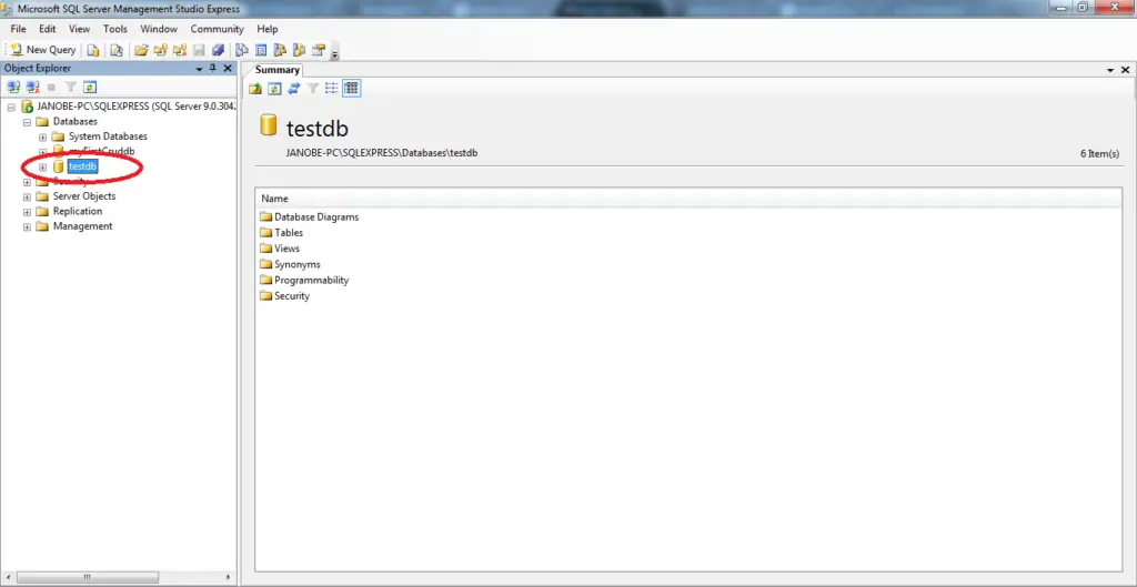 How to Create a Database in the SQL Server 2005 in VB.net