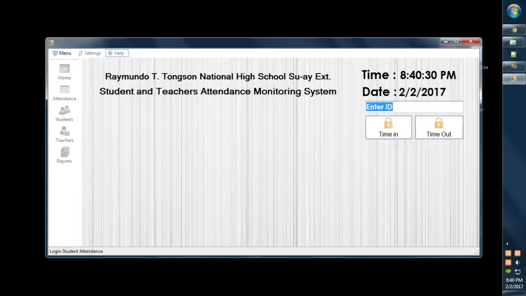 Attendance Monitoring System for RTTSE in VB.net with Source Code