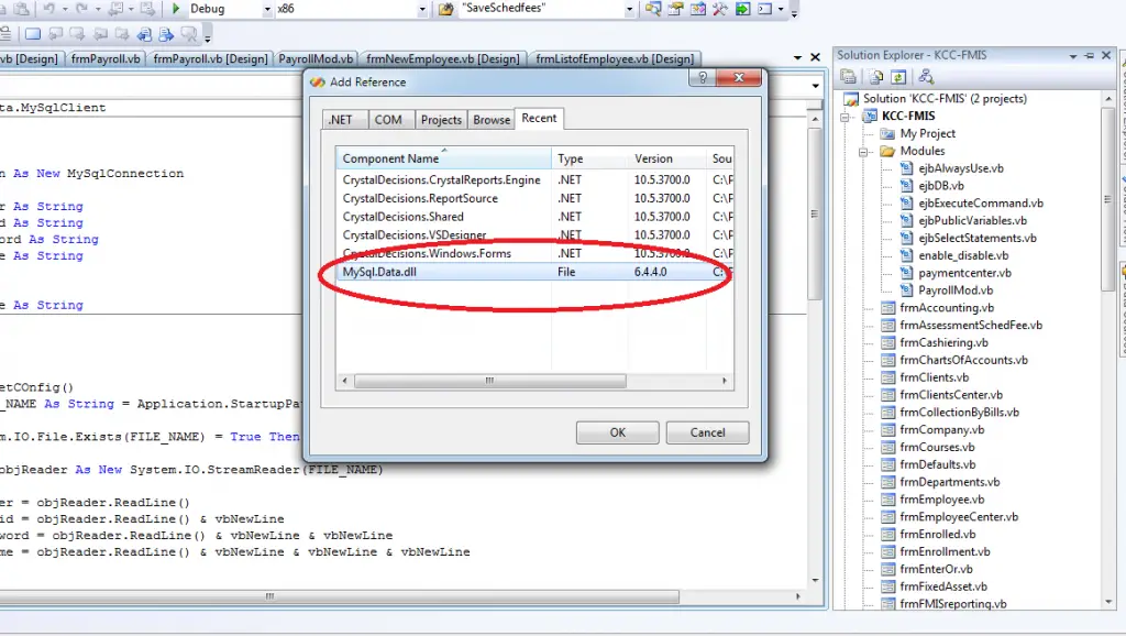 105 - Setting Database Connection for Managing Payroll System Module