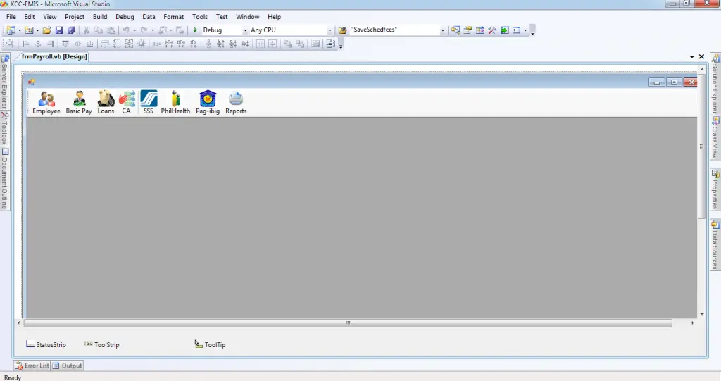 102 - Graphical User Interface Using VB .Net for Payroll System