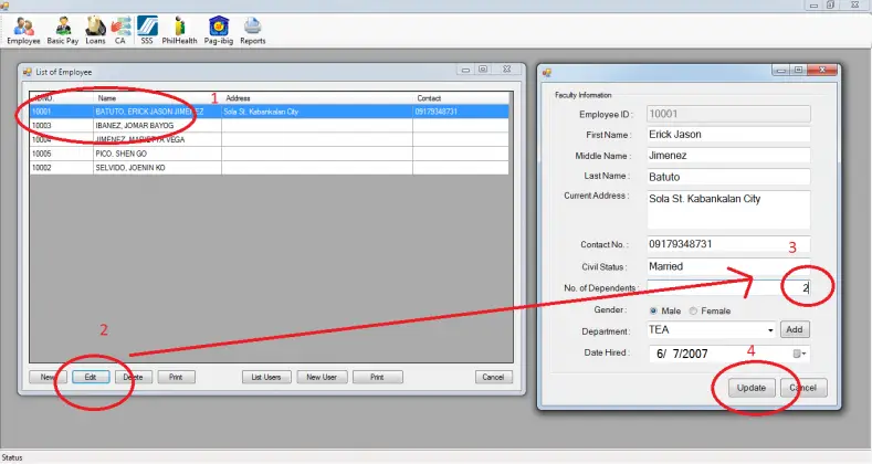 109 - Update Statement Using Visual Basic Application for Managing ...