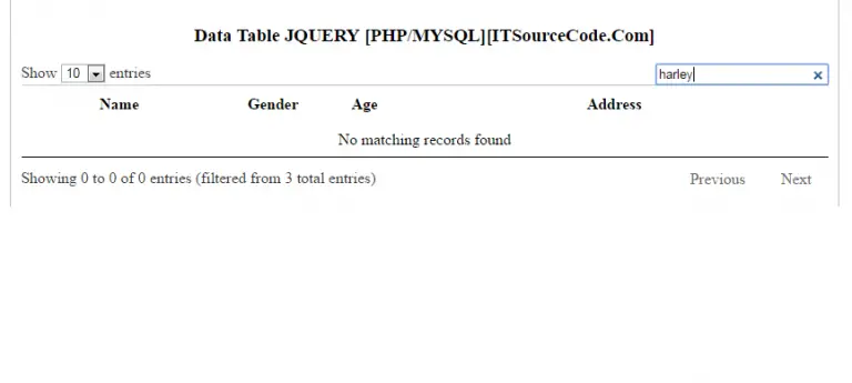DataTable JQuery Plug-in Using PHP MySQL With Source Code - 2022