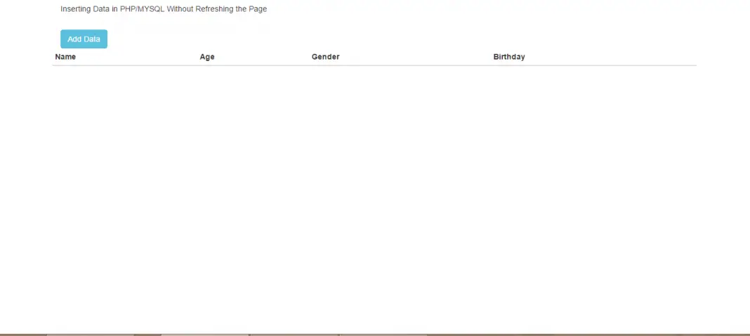 Insert And Display Data In Php And Mysql Without Refreshening Page