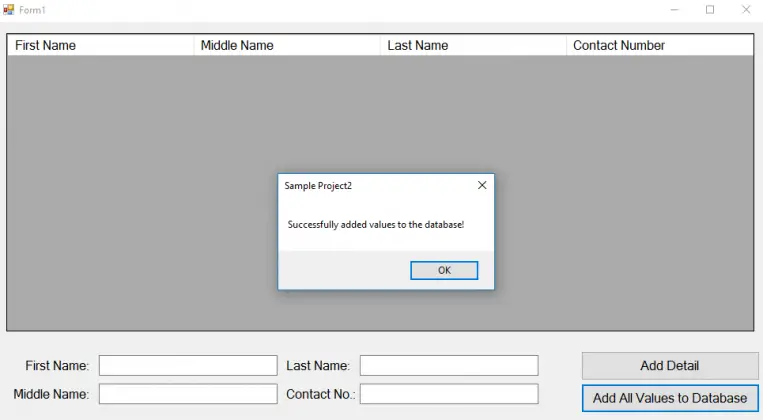 Transferring Multiple Data from DataGridView Rows to mySQL Database