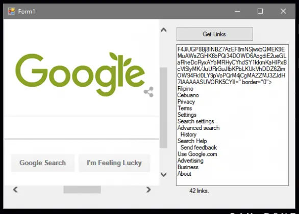 Get List Of All Links On A Web Page In Vb Net