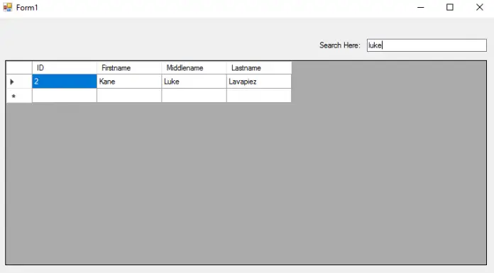 Search Data from Multiple Table Columns in mySQL using VB.Net