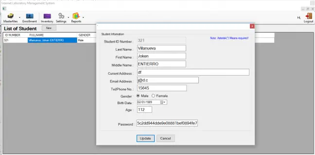 Internet Laboratory Management System In PHP Source Code