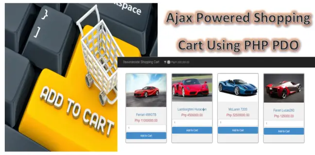 Ajax Shopping Cart PHP PDO Source Code For E-commerce Website