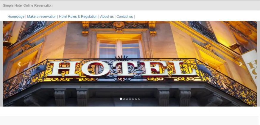 Hotel Reservation System in PHP Projects with Source Code