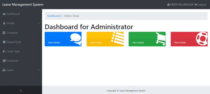 Leave Management System in PHP with Free Source Code
