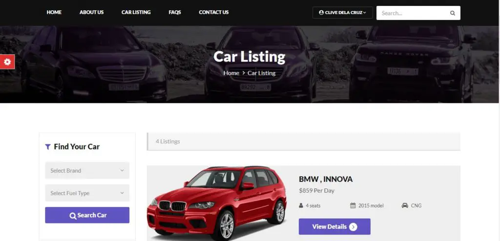 Car Rental System using PHP with Source Code Free to Download