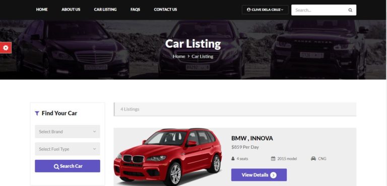 Car Rental System using PHP with Source Code Free to Download