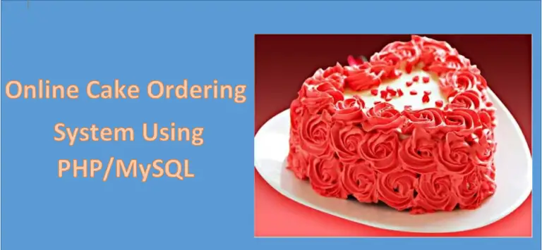 Online Cake Ordering System in PHP Project With Source Code
