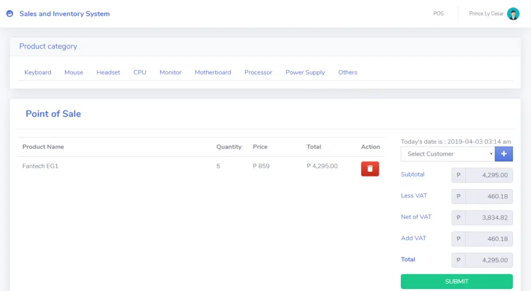 Sales and Inventory System in PHP and MYSQL With Source Code Sales and Inventory System in PHP and MYSQL With Source Code
