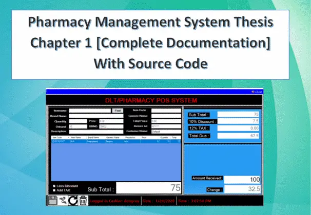 [DOC] Pharmacy Management System Thesis Chapter 1 - 2020
