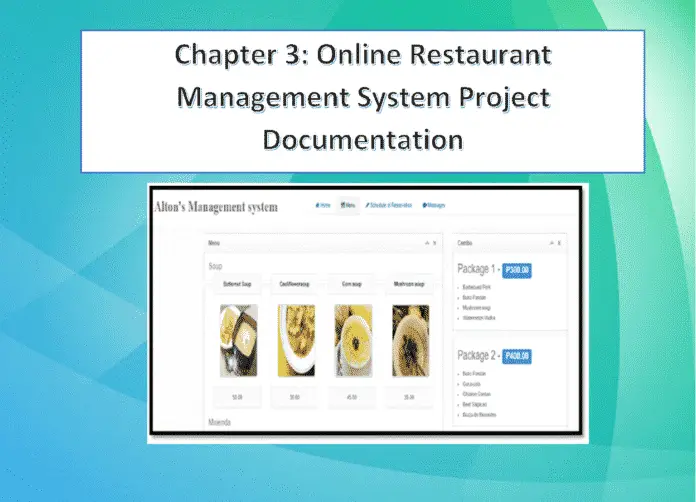 Chapter 3: Online Restaurant Management System Project Documentation