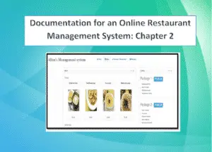 Documentation for an Online Restaurant Management System: Chapter 2