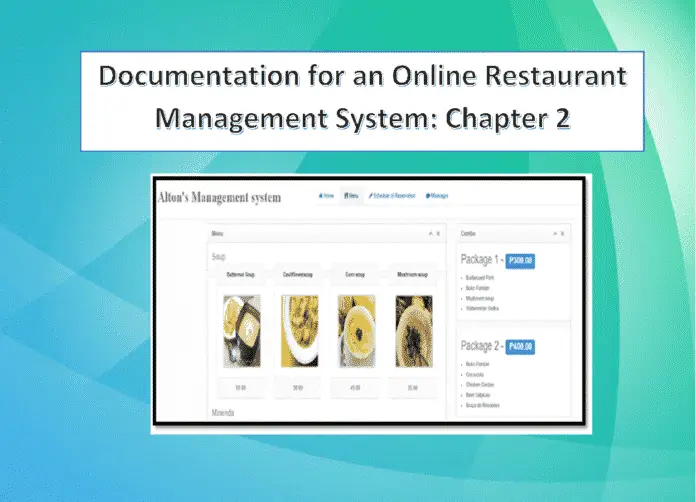 Documentation for an Online Restaurant Management System: Chapter 2