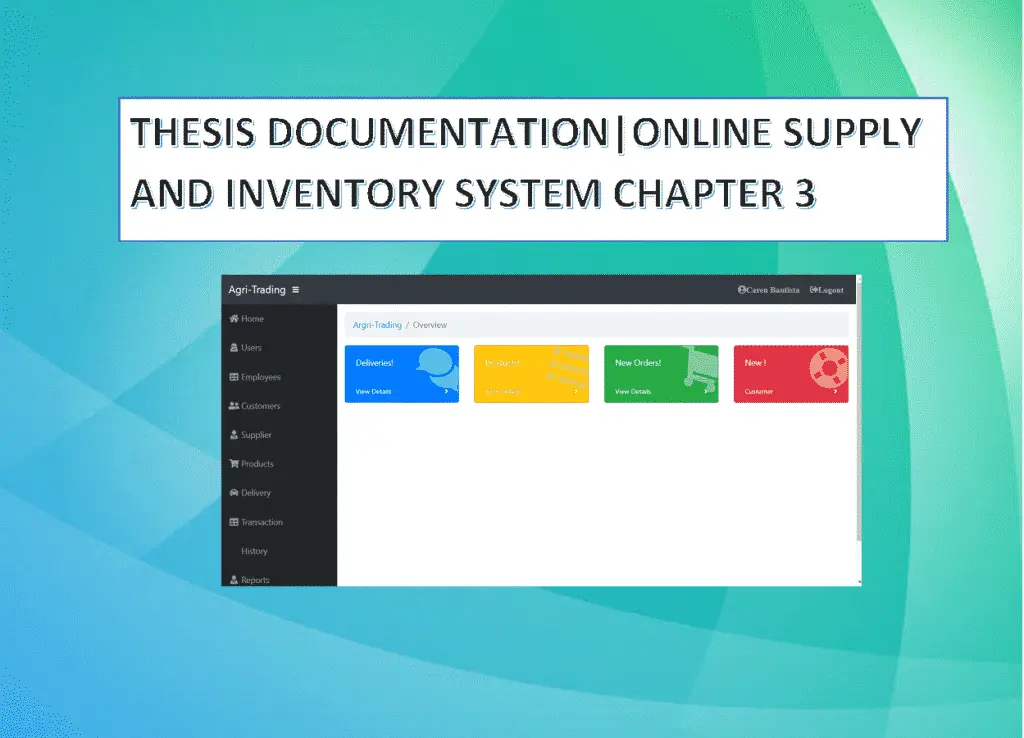 Thesis Documentation | Online Supply and Inventory System Chapter 3