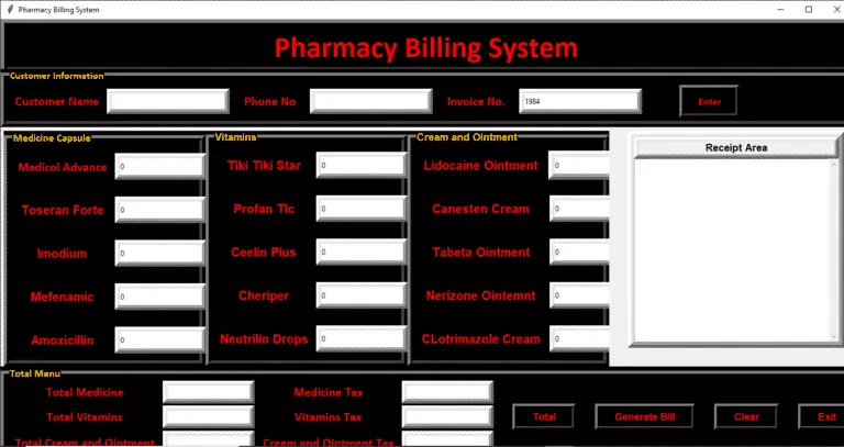 Billing System Project In Python With Source Code 5679