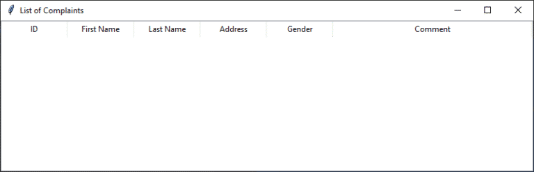 Complaint Management System Project in Python Source Code