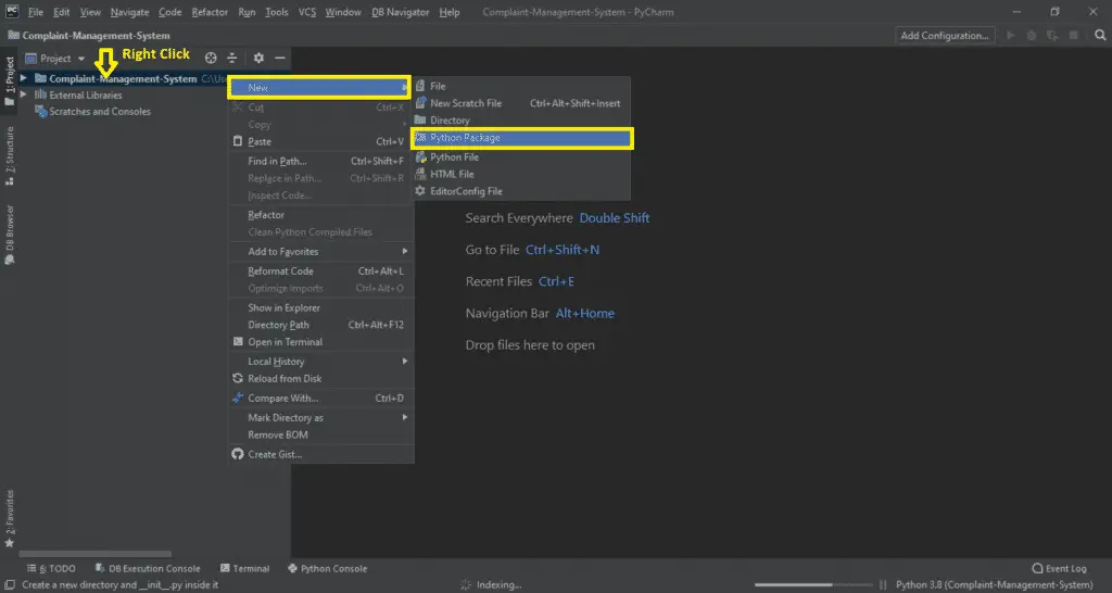 Complaint Management System Project in Python Source Code