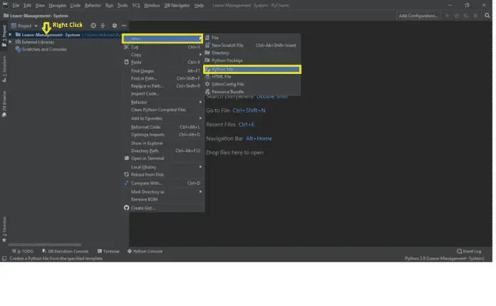 Leave Management System Project in Python with Source Code
