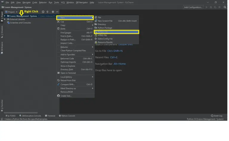 Leave Management System Project in Python with Source Code