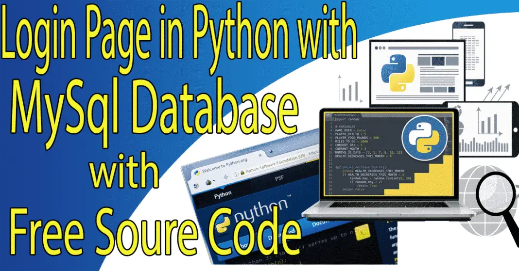 Login Page In Python With Mysql Database With Source Code Video