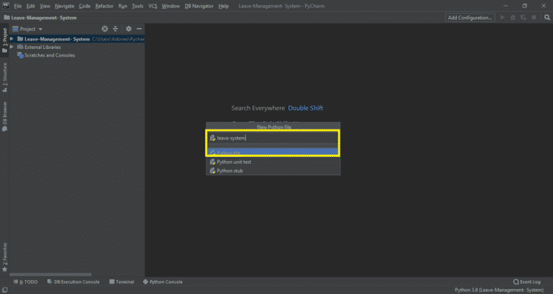 Leave Management System Project in Python with Source Code