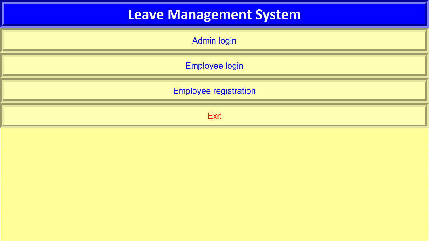 Leave Management System Project in Python with Source Code