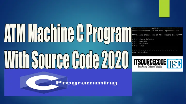 C Program for ATM Machine With Source Code