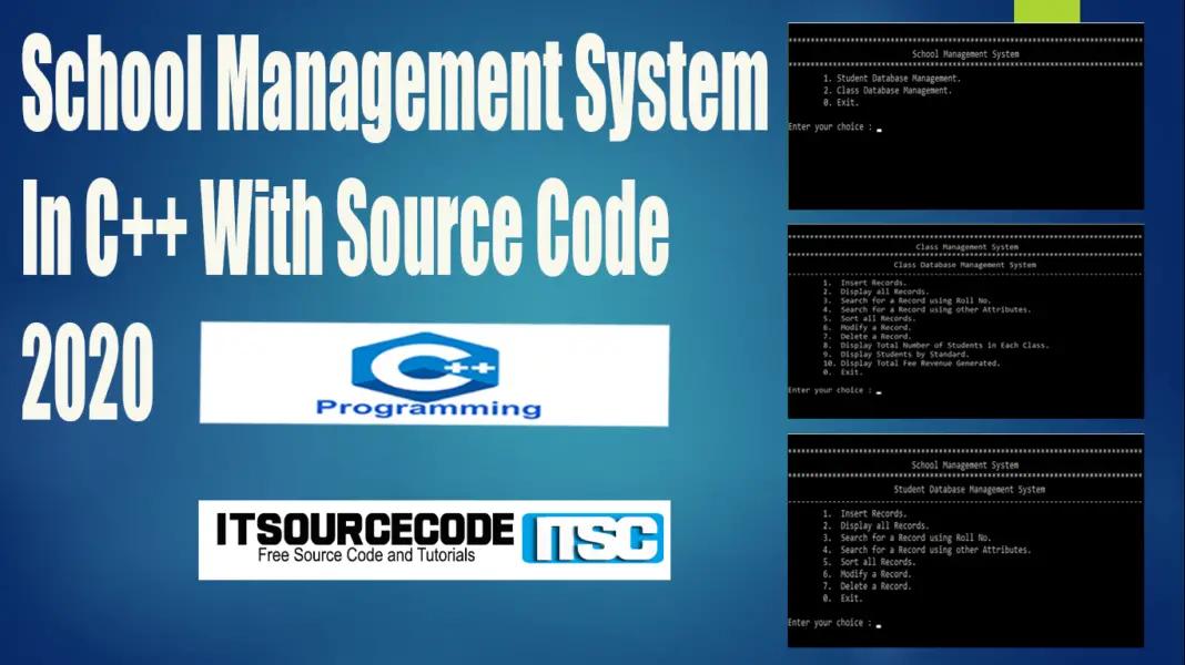 School Management System Project In C++ With Source Code
