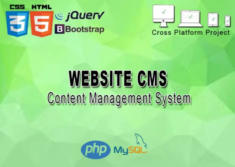 Content Management System In PHP With Source Code