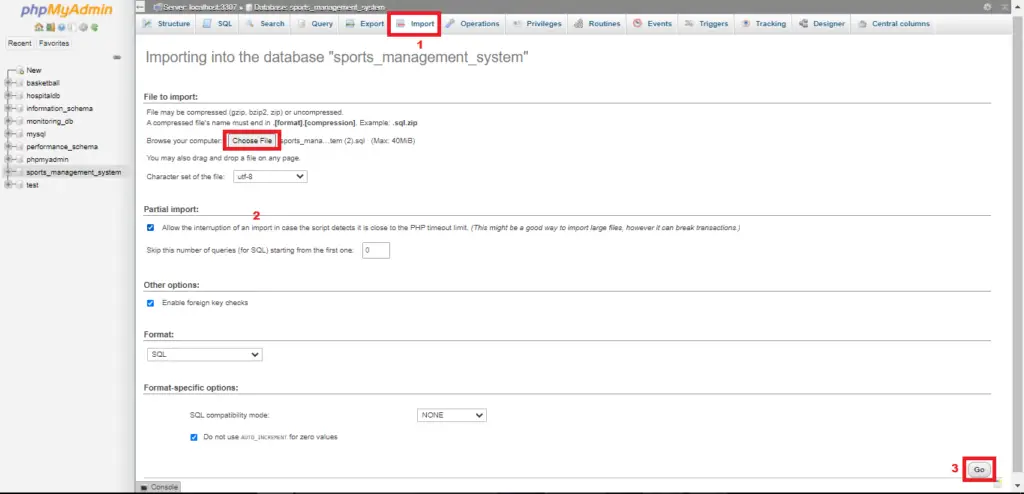 Sports Management System Project in PHP with Source Code