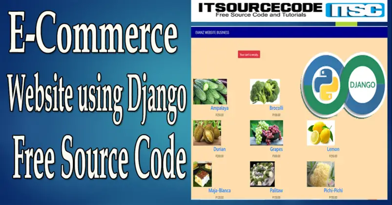 Django Ecommerce with Source Code - Itsourcecode.com