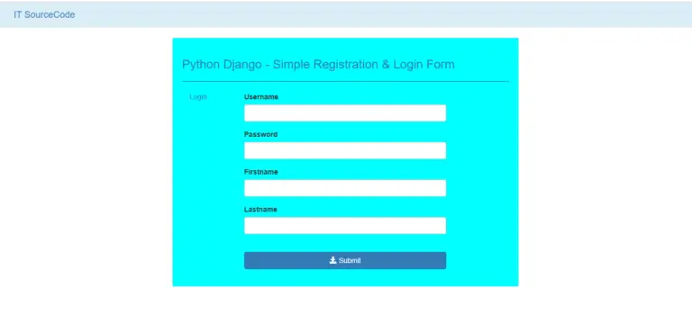 Django Login And Registration With Source Code