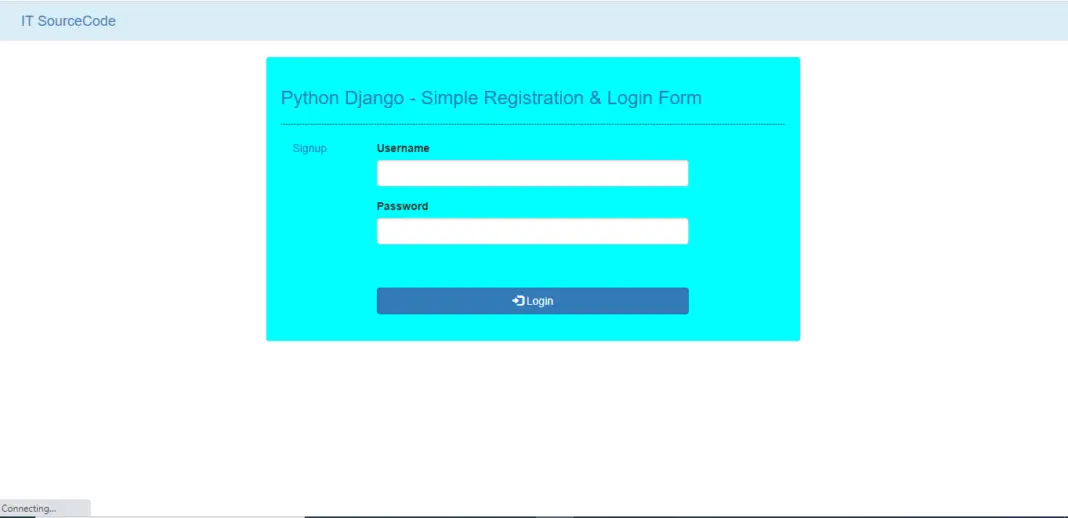 Django Login And Registration With Source Code