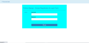 Django Login And Registration With Source Code