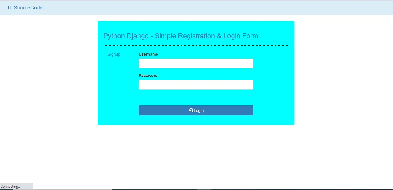 Django Login And Registration With Source Code