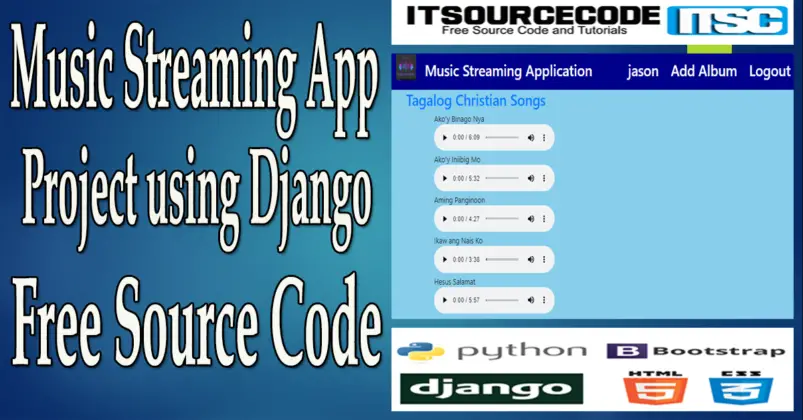 Django Music Streaming App with Source Code - Itsourcecode.com