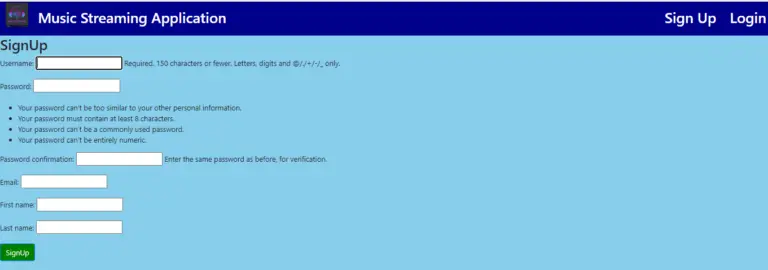 Django Music Streaming App with Source Code - Itsourcecode.com