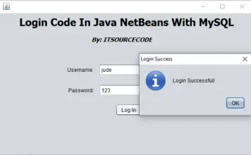 Login Code In Java With Source Code