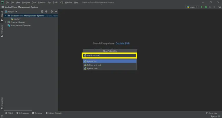 Medical Store Management System Project in Python with Source Code