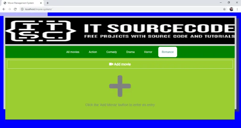 Movie Management System in JavaScript with Source Code
